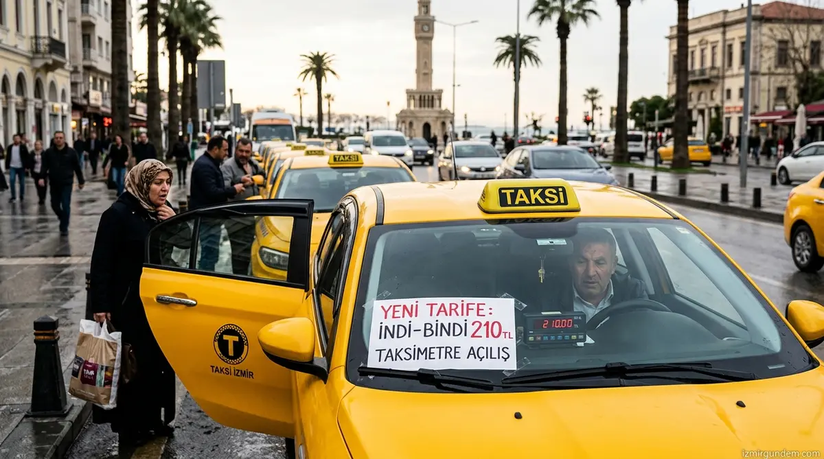 İzmir'de taksi ücretlerine dev zam: İndi-bindi 210... | İzmirGündem.com